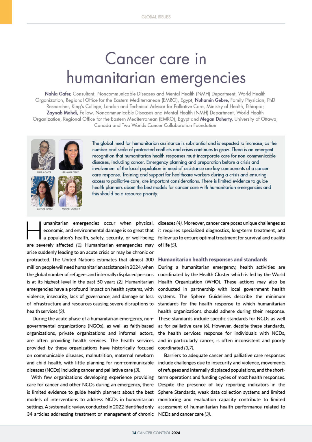 Homepage - Cancer Control